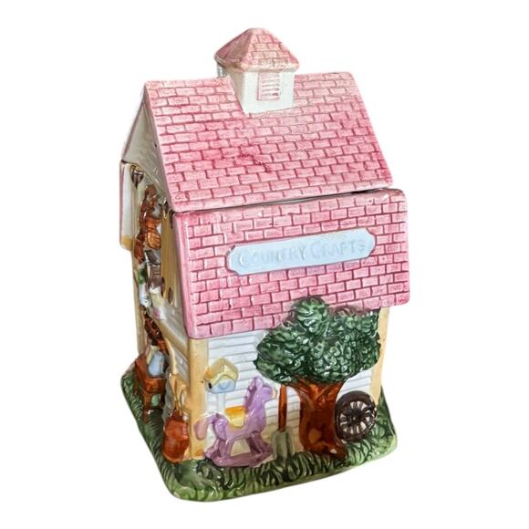 Fitz and Floyd | Kitchen | Country Crafts Shop Cookie Jar Vintage House ...